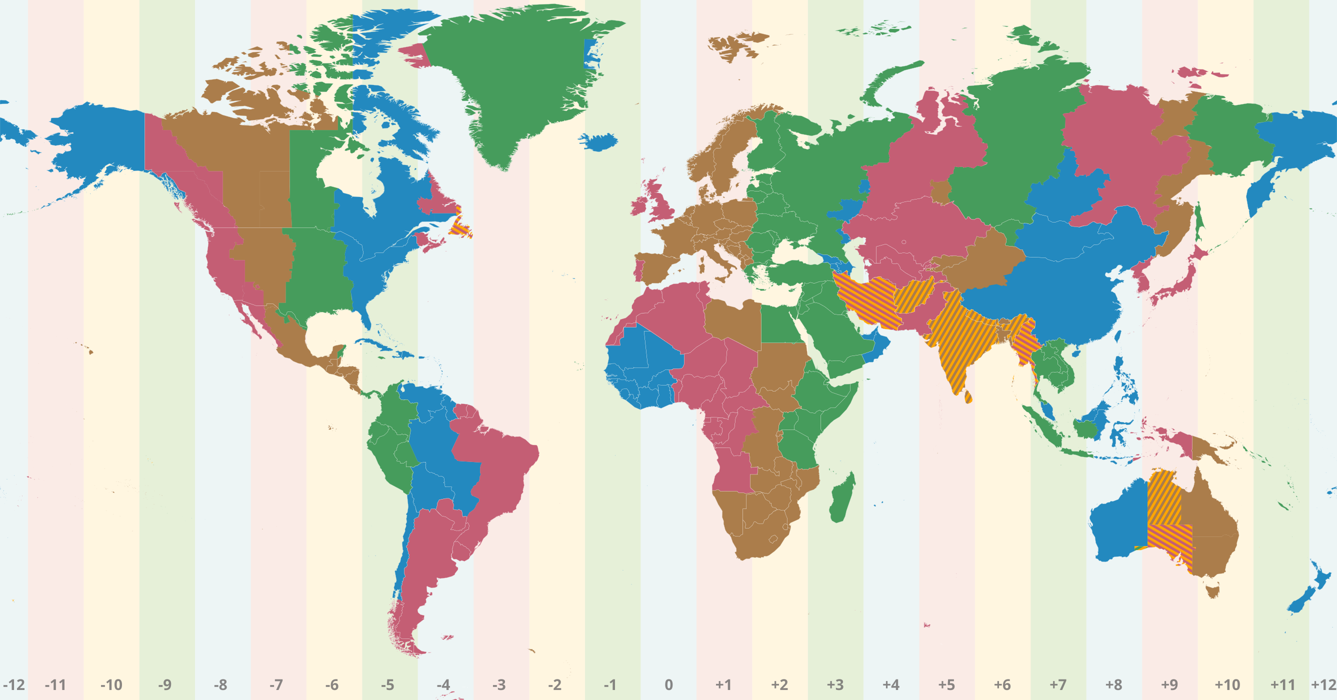 Time Zone Map Exact Time At Any Place In The World In One Click 